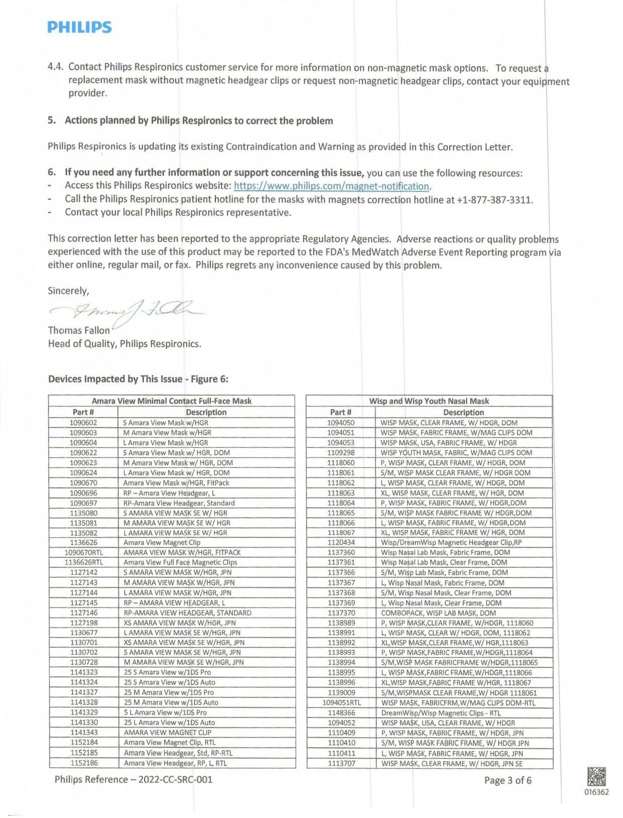 FDA Alert Regarding the Continued Safe Use of Your Masks with Magnets ...